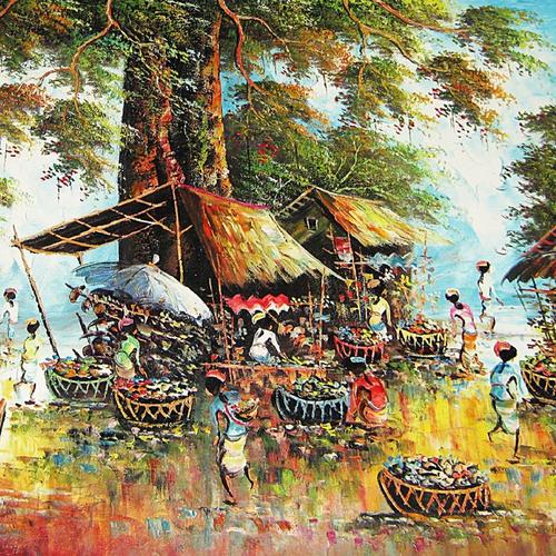 Jual Lukisan Pasar Palet Asli Bali Buatan Tangan - Kota Denpasar - Bali ...