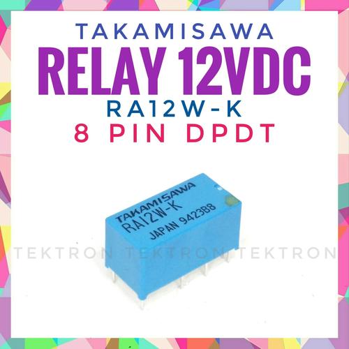 Jual TAKAMISAWA-Japan DIP Relay 12VDC 8pin DPDT RA12W-K 12V 8p arduino ...