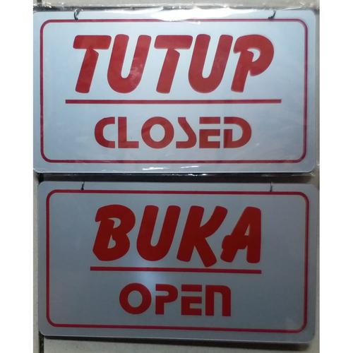 Jual SIGN LABEL BUKA TUTUP - OPEN CLOSE DOOR SIGN GANTUNG PLAT ...