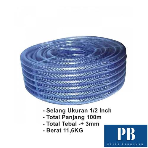 Jual Selang Air Benang / Selang Cuci Roll 1/2 Inch Tebal Panjang 100 Meter - Jakarta Barat ...