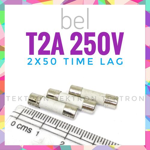 Jual bel T2A 250V Fuse 5x20 2A Time Lag Slow Blow keramik - Kota ...