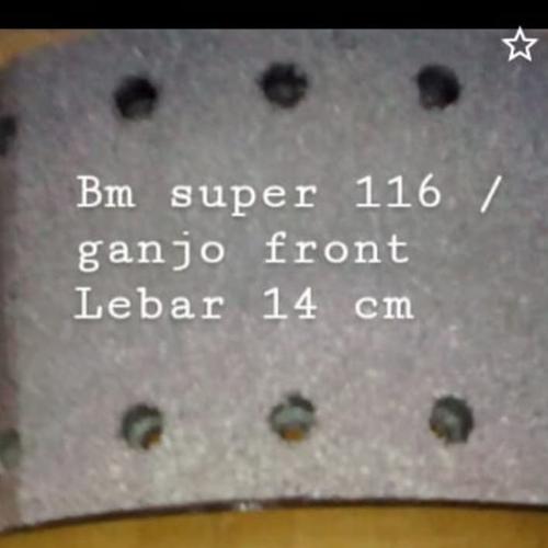 Jual brake linning(kampas rem)depan Fuso BM (116/117/super)/320hp/ganjo ...