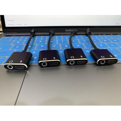 Jual Dual Connector Converter USB Type-C To USB Type-C And Jack 3.5MM ...