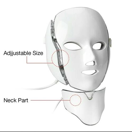 Jual 7 Color LED Facial Neck Mask Micro-current LED Photon Mask - pdt ...