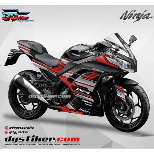 Jual Decal Sticker Ninja 250 Fi Hitam Merah Racing Line DG Stiker - Kab ...