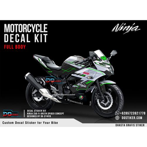 Jual Decal Sticker Ninja 250 RR Mono Putih Hitech DG Stiker - Kab ...