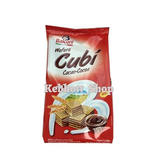 Jual Balconi Cubi Wafers Cacao Cocoa 250gr | Wafer Krim Cokelat ...