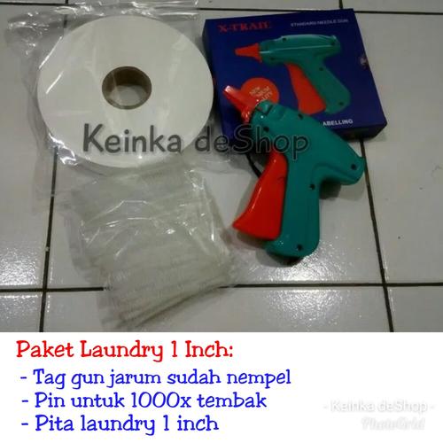 Jual Paket Alat tembak tag gun isinya Pita laundry label penanda cucian ...