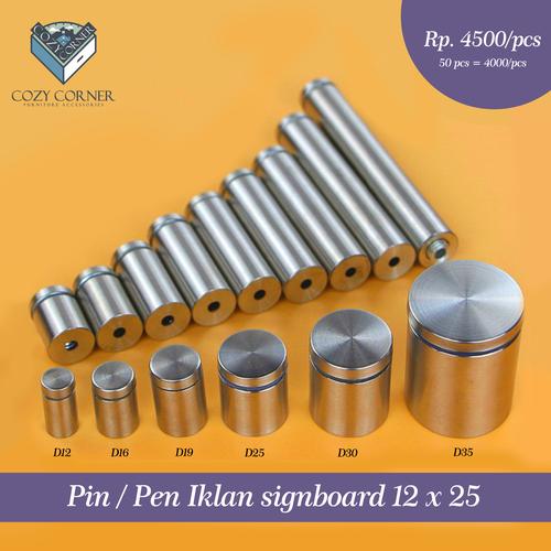 Jual Pen Iklan 12 x 25 Stainless Steel / Baut Akrilik / Sign Board ...