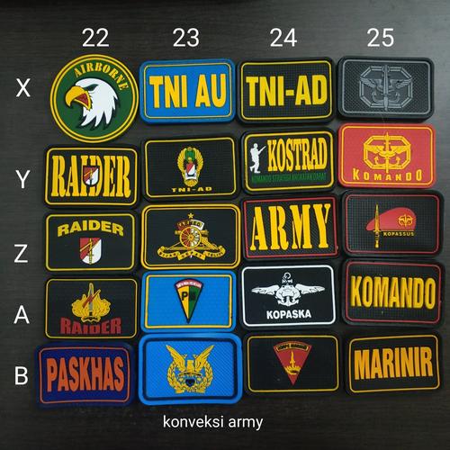 Jual Patch logo TNI - komando - marinir - raider - kostrad - pm - army ...