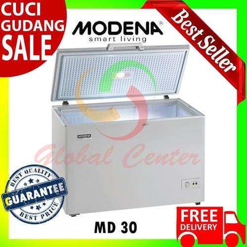 Jual Md 30 Chest Freezer Modena 300 Liter Original Garansi Resmi ...
