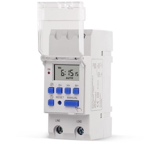 Jual 220V 30A 7 Days Programmable Digital Timer Switch Guide Rail ...