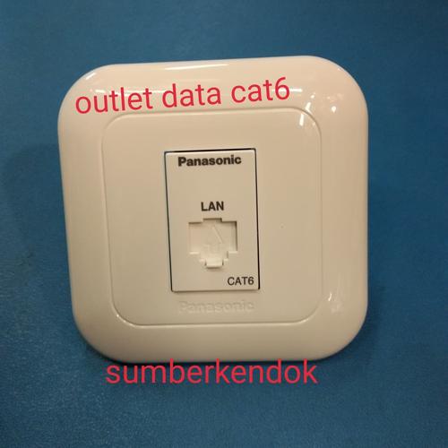 Jual OUTLET DATA CAT6 PANASONIC STOP KONTAK NETWORK LAN CAT 6 WALL ...