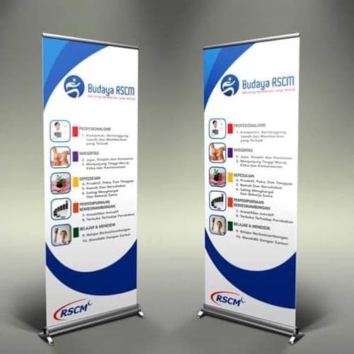 Jual Roll up banner Aluminium 85x200 Bahan Albatros Laminating Doff ...
