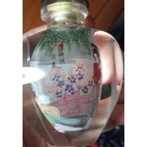 Jual Glass painting botol sedang 4 lukisan yang berbeda di 4 sisi botol ...
