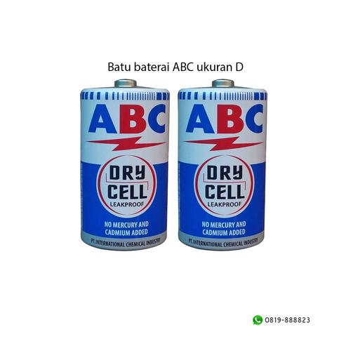 Jual Baterai ABC Dry Cell Ukuran D Besar 1.5V Warna Biru - Jakarta ...