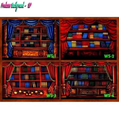 Jual Background Wisuda Backdrop Rak Buku Layar Foto Photo Back drop ...
