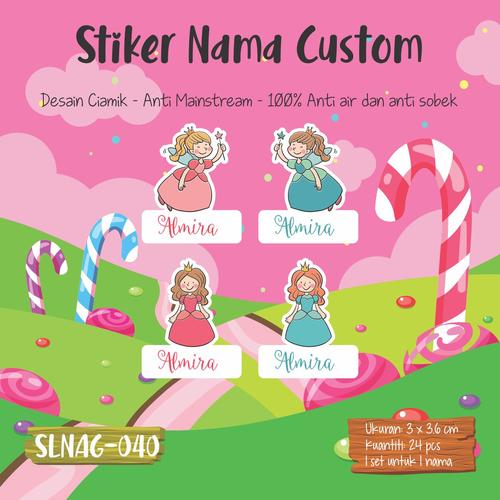 Jual sticker label nama anak kartun cewek peri kecil lucu cute SLNAG ...