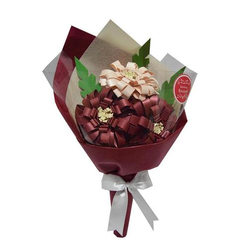 Jual Buket Bunga kertas wisuda termurah di bandung- Size M- peach ...
