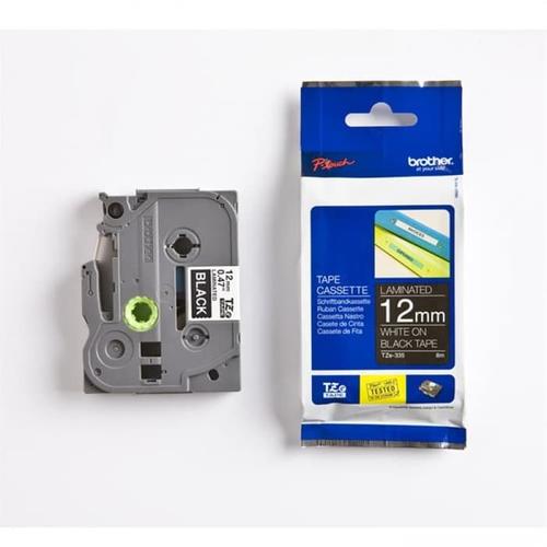 Jual BROTHER TZe-335 12mm PTouch Tape Label TZe335 White on Black ...