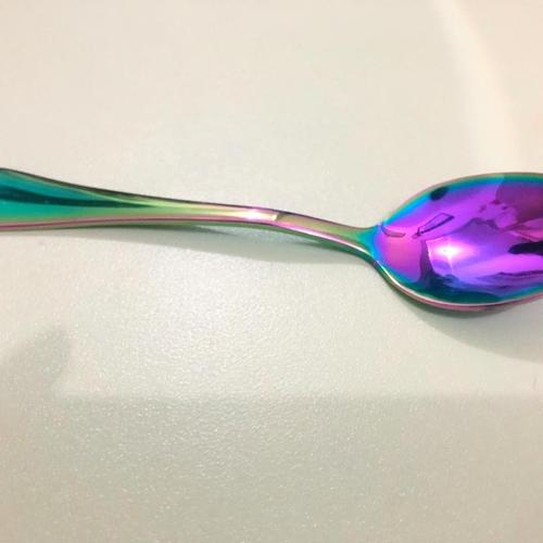 Jual sendok teh tea spoon rainbow multicolour dessert es krim stainless ...