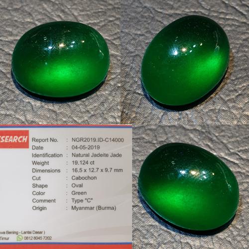 Jual Batu Giok Burma Jadeite Jade Hijau Botol Memo 19.124 crt - Jakarta ...