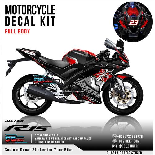 Jual Decal Striping R15 V3 Hitam Semut Marc Marquez DG Stiker - Kab ...