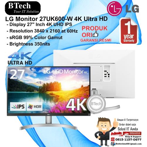 Jual LG Monitor 27UK600-W 4K Ultra HD IPS HDR - Jakarta Pusat ...