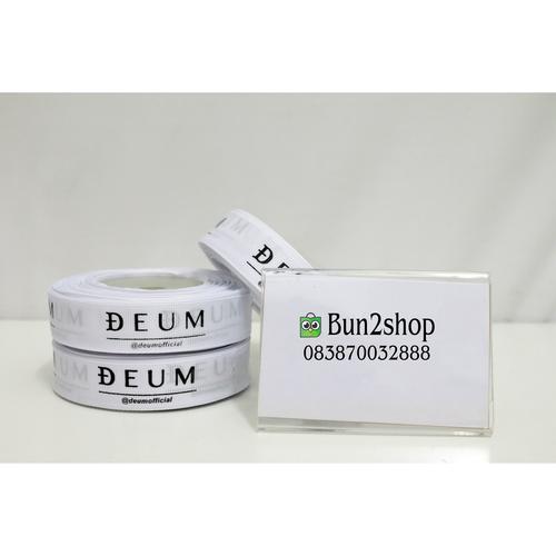 Jual Pita Sablon Grossgrain Uk 2 cm Label Baju / Label Hijab / Label ...