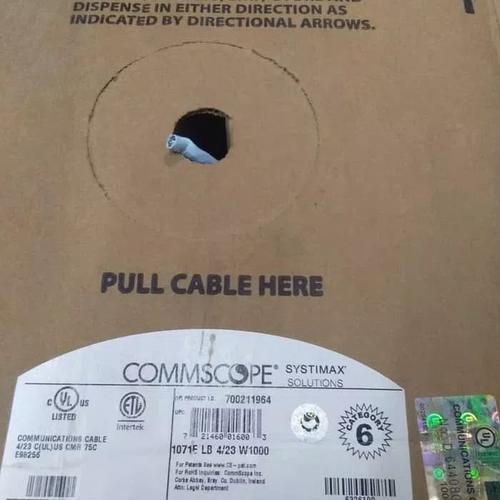 Jual Systimax kabel cat6 / cat.6 Light Blue Commscope Cable Lan 1071 LB ...
