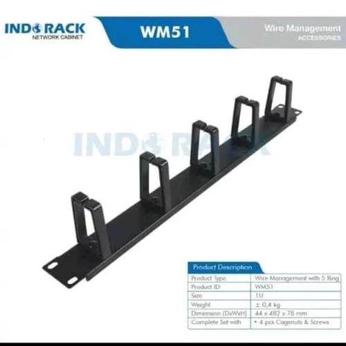 Jual WM51 WIRE MANAGEMENT PANEL 1U WITH 5 RING - Kota Surabaya ...