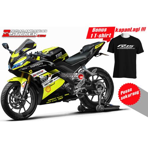 Jual Decal Motor Sticker Motor Yamaha R15 V3 Ferrari World Kuning ...