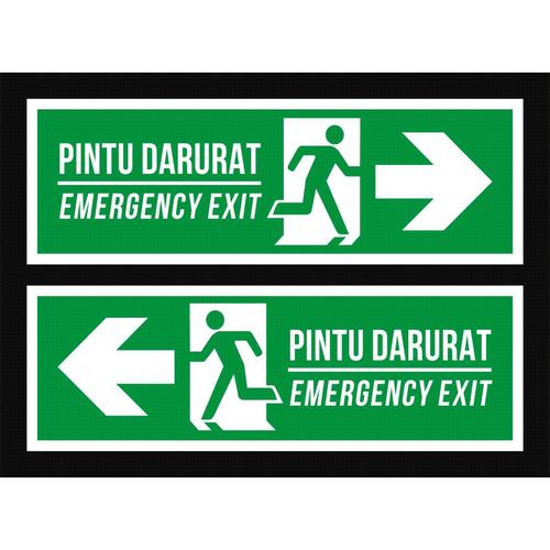 Jual Sticker Emergency Exit Safety Sign K3 Sticker Cutting Plus ...