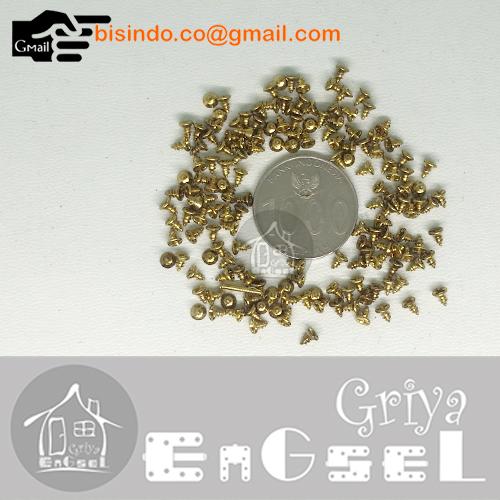 Jual Sekrup Mini Emas/3,5X4/Sekrup Engsel Mini/Sekrup Kecil Kuncian ...