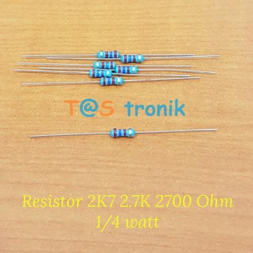 Jual Resistor 2K7 2.7K 2700 Ohm 1/4 watt - Kab. Bandung - tastronik ...