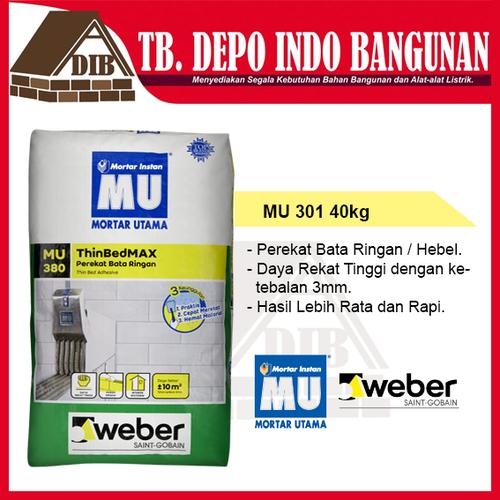 Jual MU 380 40KG PEREKAT BATA RINGAN LEM HEBEL SEMEN MU MORTAR UTAMA ...