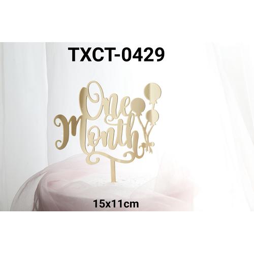 Jual TXCT-0429 Cake topper tulisan akrilik one month baby celebration ...