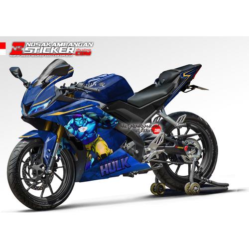 Jual Decal Motor Sticker Motor Yamaha R15 V3 Hulk Biru - Graftac ...