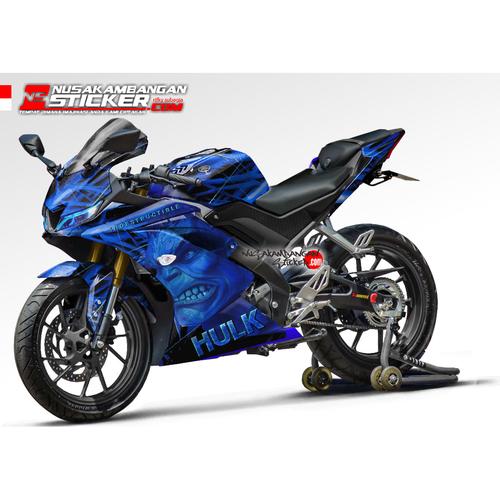 Jual Decal Motor Sticker Motor Yamaha R15 V3 Hulk Biru 001 - Graftac ...