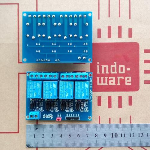 Jual 5volt Modul Relay optocoupler 4 IndoWare relay 4 channel module ...