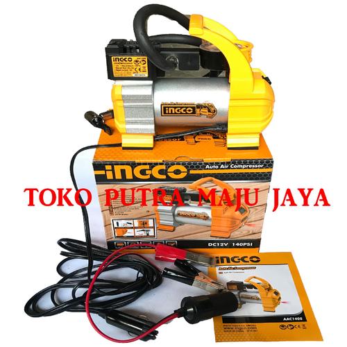 Jual Kompresor Angin Mini Auto Air Compressor Pompa Ban Mobil INGCO 140 ...