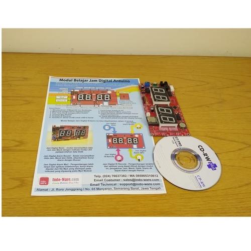 Jual modul belajar jam digital atmega328 max7219 arduino uno 7 segment ...