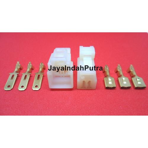 Jual Satu set soket kaki 3 beserta skun/ socket connector 3 pin ...