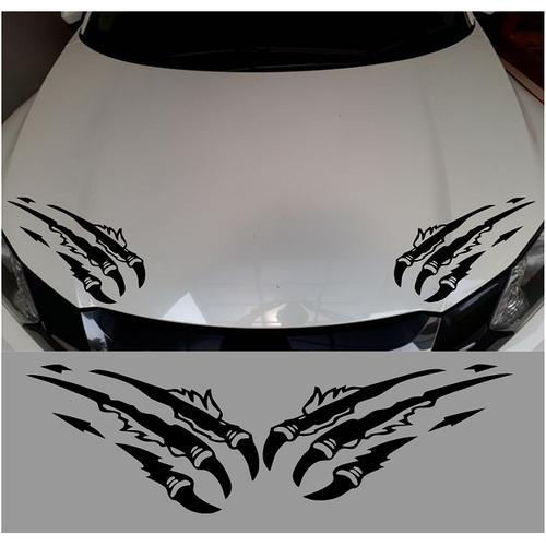 Jual Stiker Kap Body Kaca Mobil Unik Lucu Cutting Sticker Cakar Monster ...