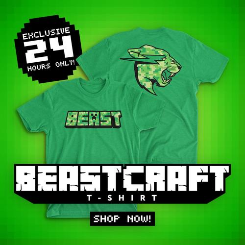 Jual Kaos / T-Shirt - Youtuber Mr Beast Beastcraft Tee Minecraft ...