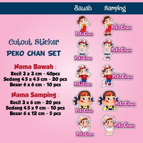 Jual STIKER LABEL NAMA TAHAN AIR/ STICKER WATERPROOF CUTOUT- PEKO CHAN ...