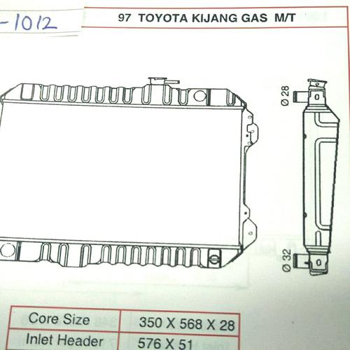 Jual Radiator Toyota Kijang Capsule Bensin 1997 (Alumunium Plastik ...