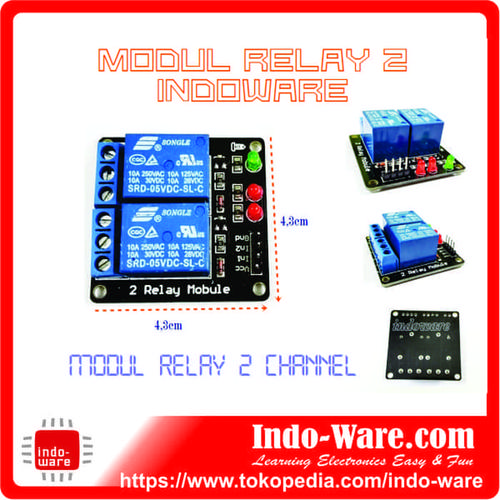 Jual Modul Relay 2 Indoware Modul Relay 2 Channel - Kota Semarang ...