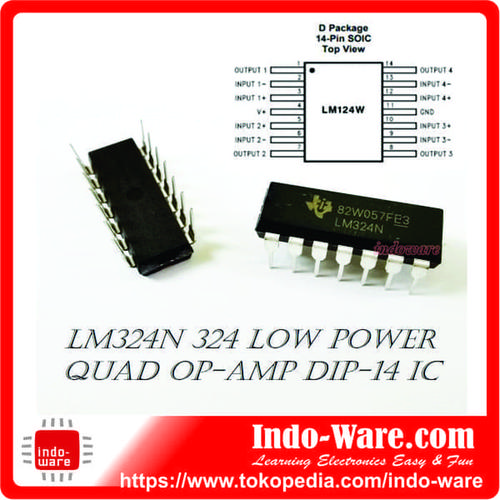 Jual LM324N Lm324N 324 low power quad op-amp dip-14 IC Lm324 Lm 324 ...