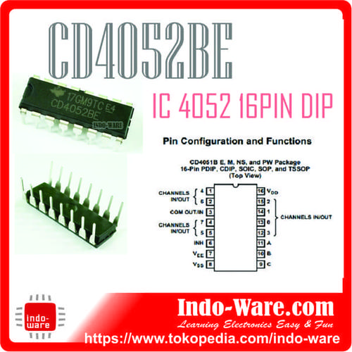 Jual 4052 DIP 16pin CD4052B 4052DIP 16pin IC 4052 - Kota Semarang ...